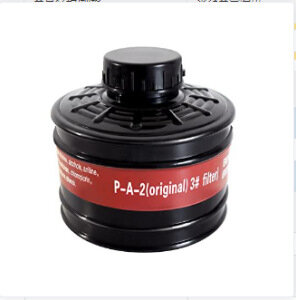 Газовая маска с большим полем зрения, черная, цилиндрическая, накладная, с самосвобождающимся фильтром, для пожаротушения, дыма, пыли, газа, полнолицевая маска