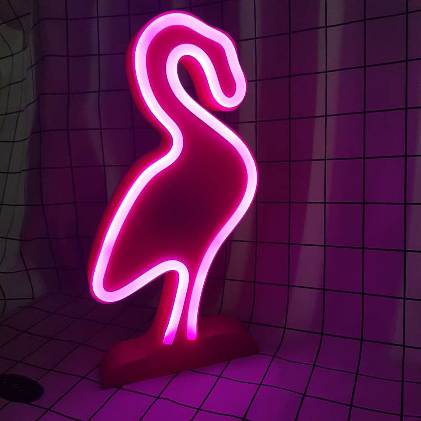 Светодиодная неоновая лампа USB/батарейная Neon Sign, декоративная светодиодная лампа с подставкой для украшения стен и комнат, Рождества, Дня благодарения, Дня рождения, свадьбы, детской, детской спальни, бара, цвет: Белый/Розовый/Зеленый, форма: