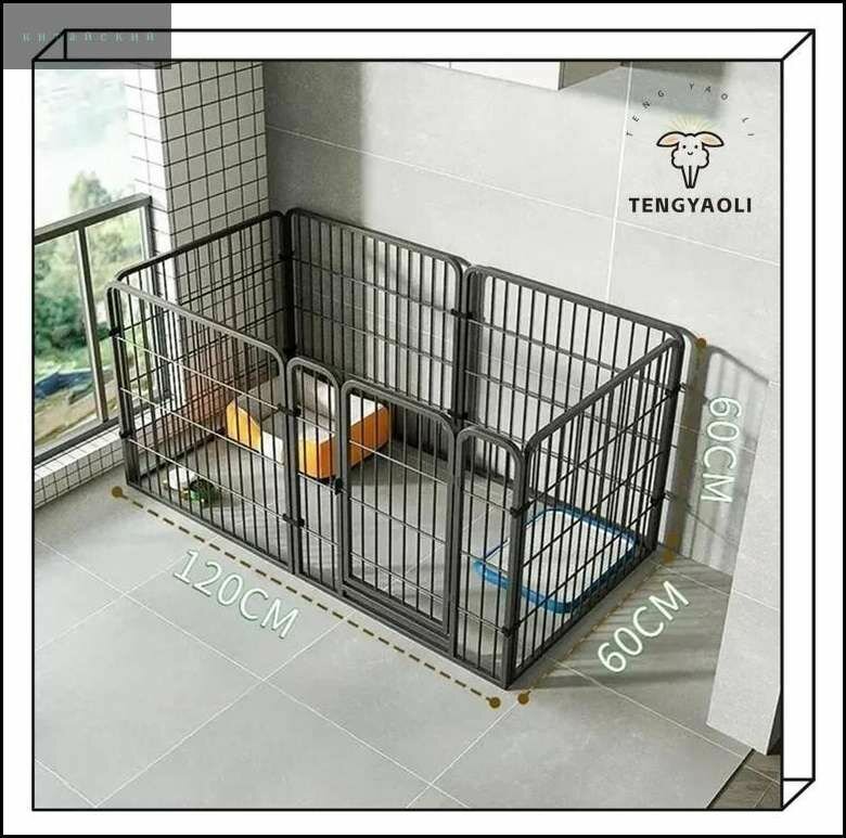 Армированный вольер для собак, кошек, кроликов. Складная металлическая клетка крупных, средних и мелких пород домашних животных. Уличная будка щенков 6 разделов