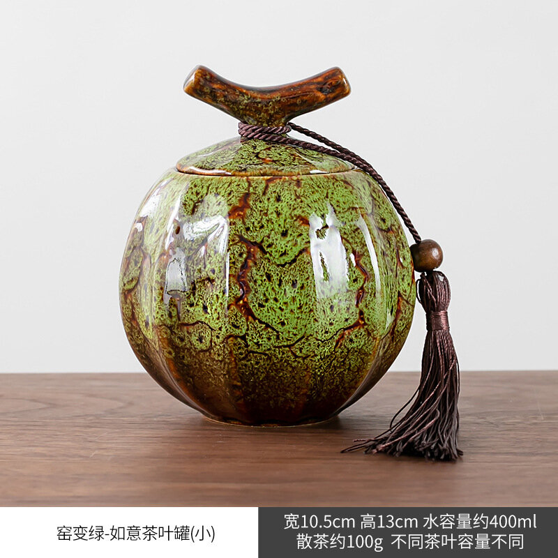 Керамическая банка для чая Ruyi с замком, большая герметичная банка для хранения чая, креативная упаковка для чая, пустая банка, подарочная коробка с возможностью персонализации