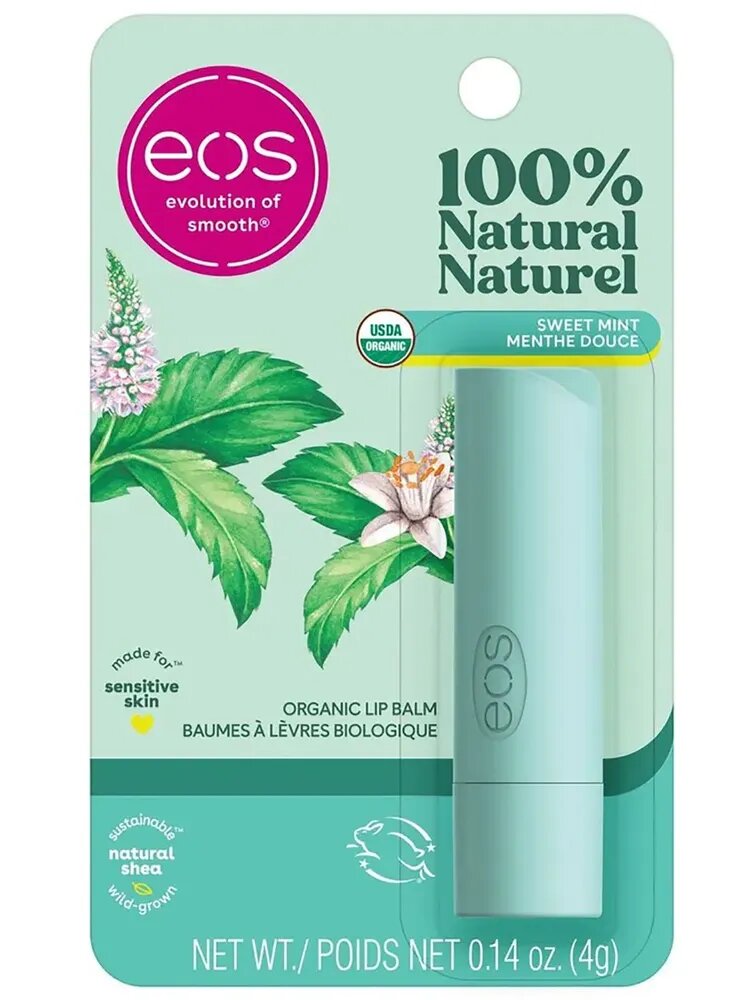 EOS Бальзам для губ Sweet Mint Lip Balm Сладкая Мята, 4 г