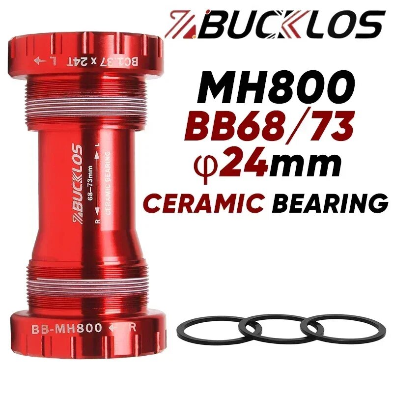 Букса BUCKLOS MH800 BB68/73, 24 мм, керамические подшипники, красная