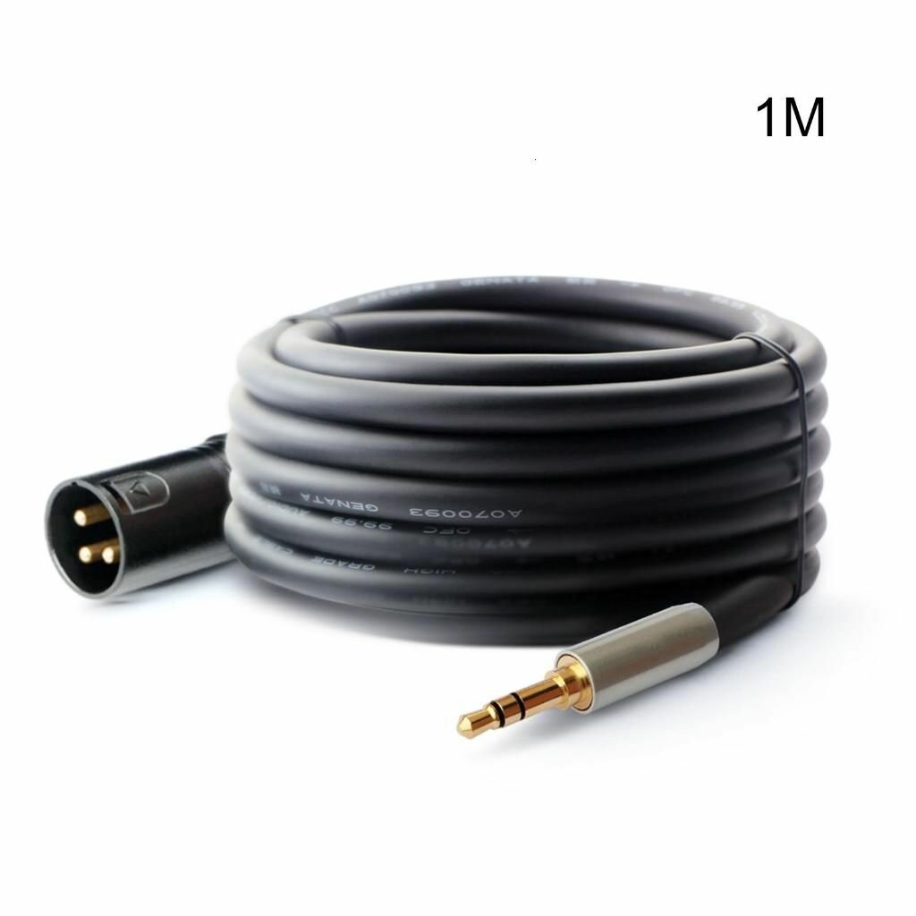 XLR Male to 3.5mm Stereo-Jack кабель для ПК, микшера, микрофона, 1m