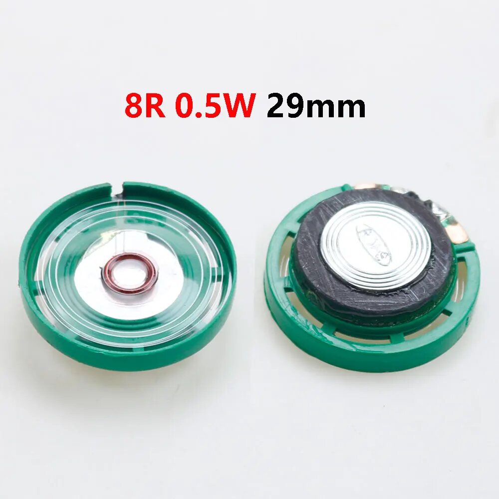 Динамик 8R 0.5W 29mm, зеленый