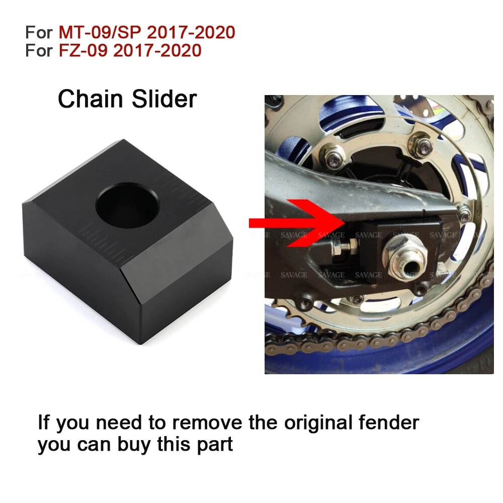 Chain Slider для YAMAHA MT-09/SP FZ-09 2017-2020, темно-синий