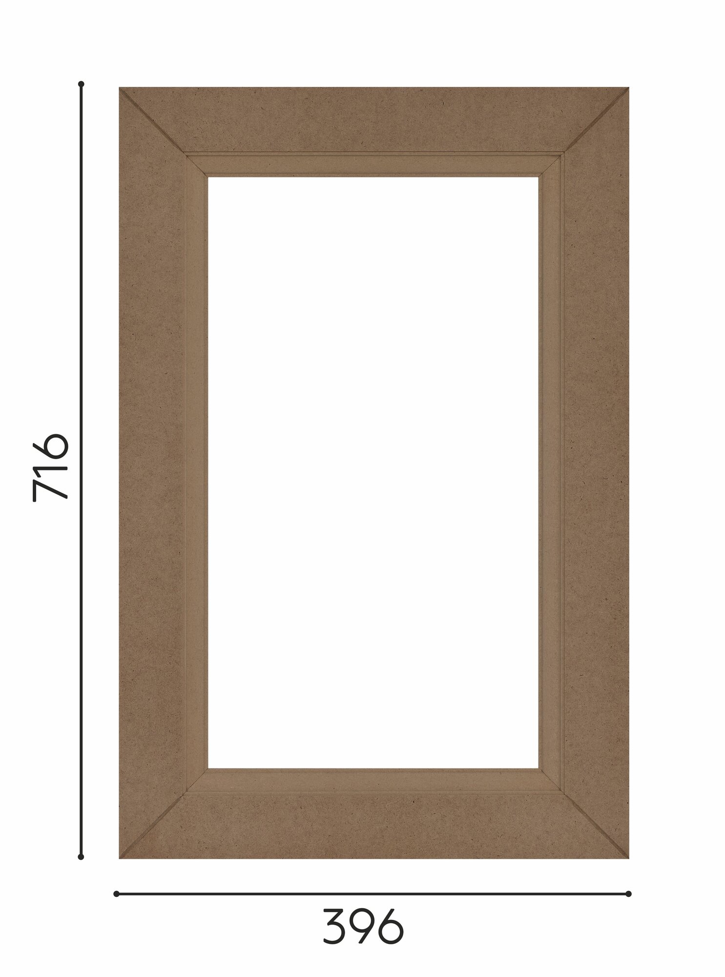 Фасад мебельный МДФ под покраску витрина