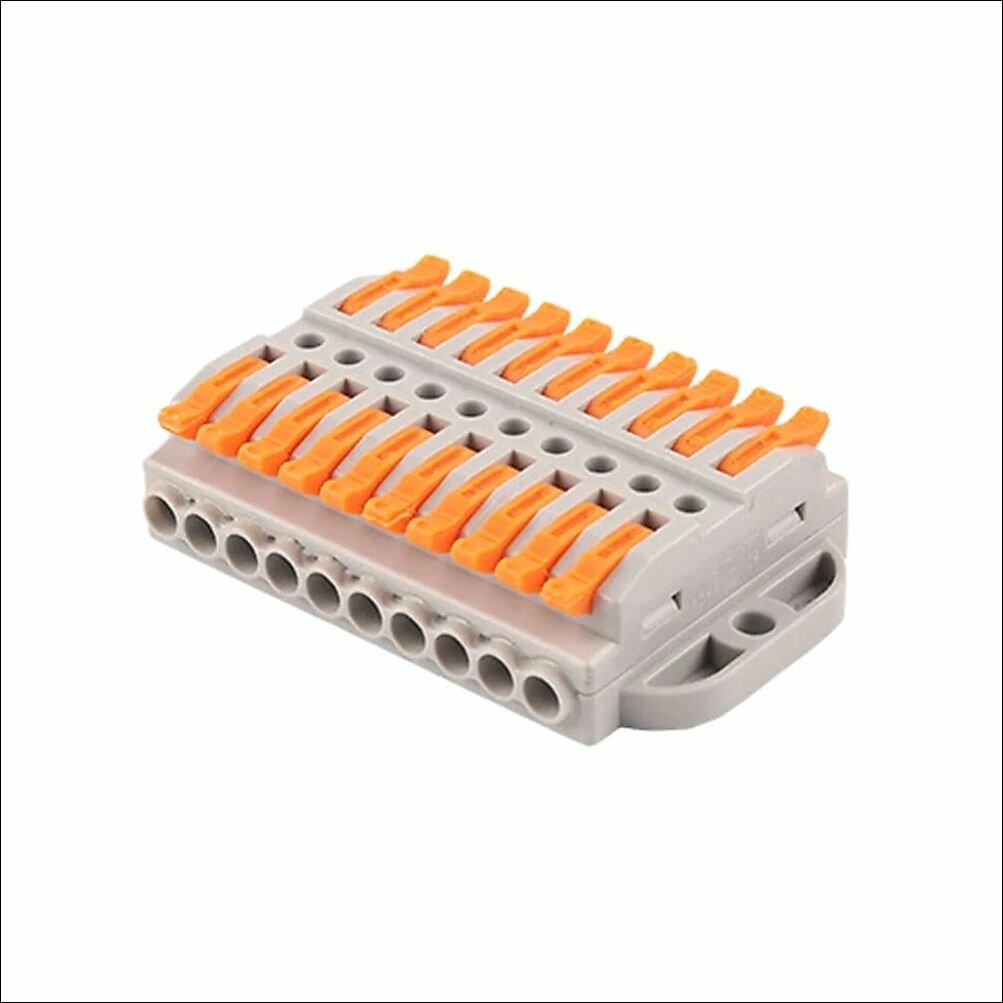 Быстрая клеммная панель с фиксированным отверстием для соединения проводов -десять входов и десять выходов