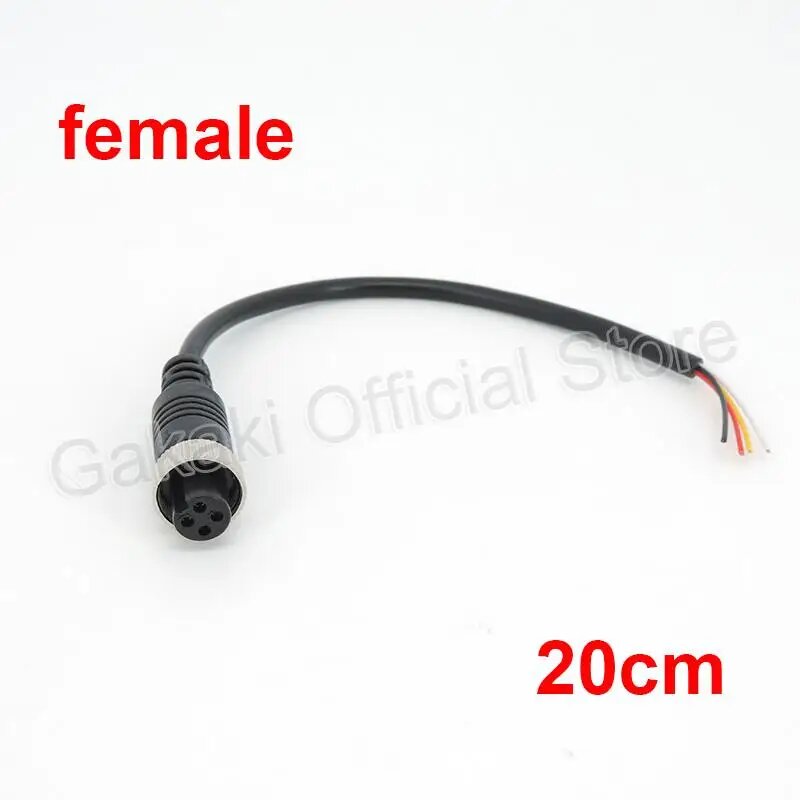 M12 Авиационный сигнальный кабель 4-контактный 20см female