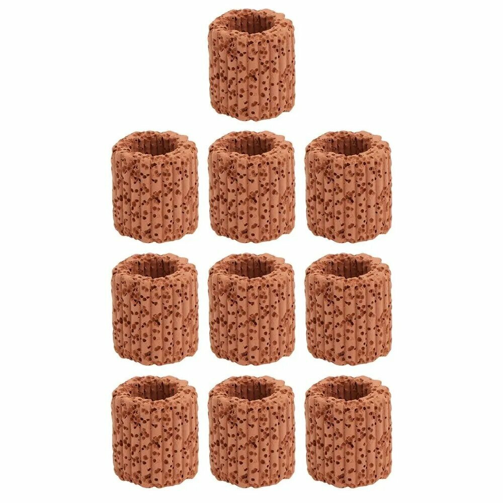 10 Штук Керамических Колец Для Аквариума Фильтрация Воды Улучшение Качества Очищения Поддержание Баланса Среды Цвет Chocolate 2 50X2 50X2 50CM
