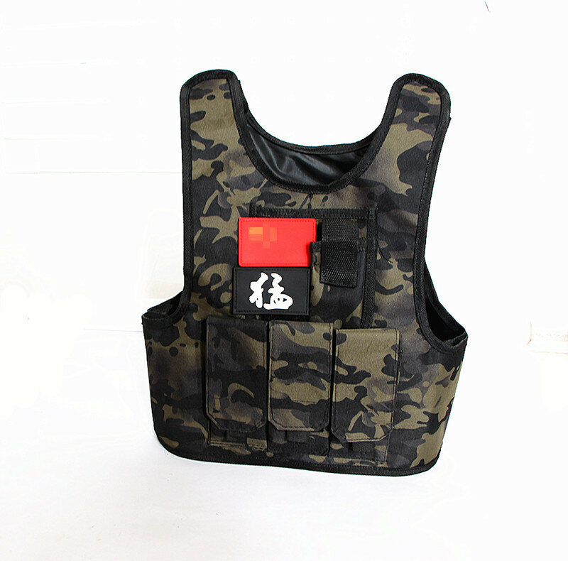 Детский тактический жилет, многофункциональный камуфляжный боевой жилет, снаряжение спецназа CS, пуленепробиваемый жилет уровня 3A для PUBG