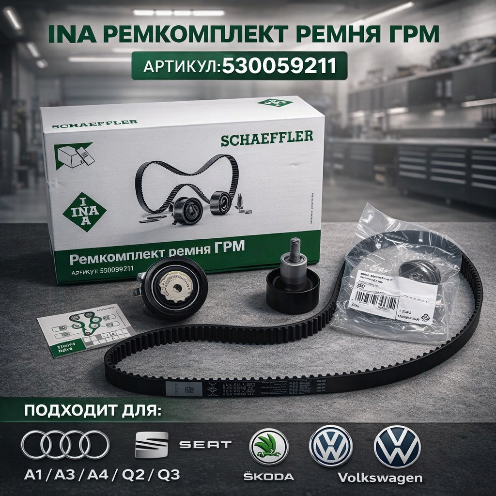 INA ремкомплект ремня ГРМ 530059211 для Audi A1/A3/A4/Q2/Q3, Seat, Skoda, VW