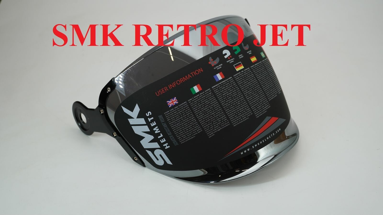 Визор для шлема (тонированный) SMK RETRO JET, мототехника, мотошлем