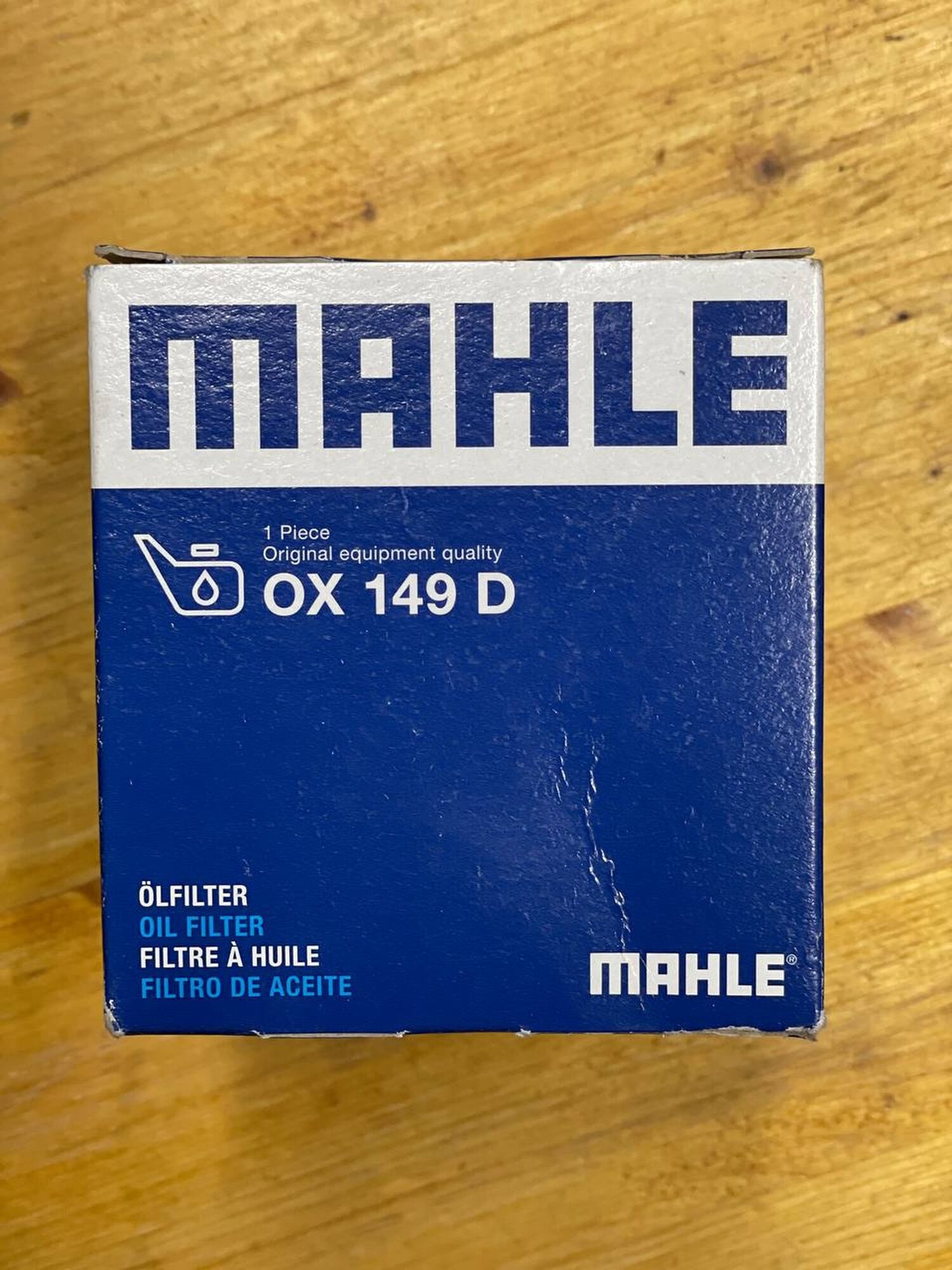 Фильтр масляный Mahle OX149D, для Volvo, бумажный, Австрия