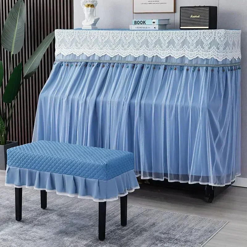 Чехол для фортепиано серый полиэстер/хлопок 148-153 см 148-153cm 78x38cm, Голубой, style-B3