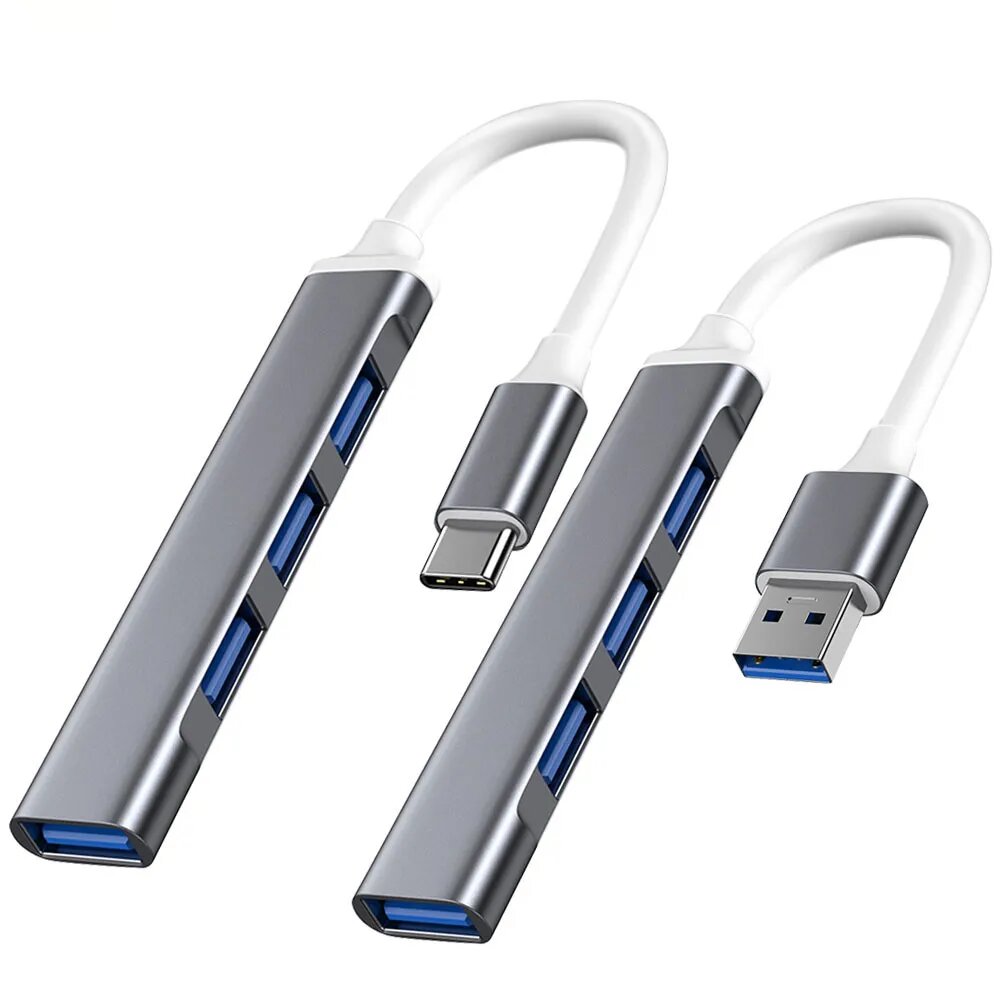 USB 3.0 хаб на 4 порта, Цвет: USB Grey