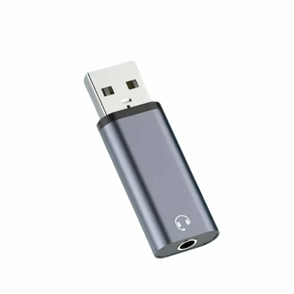USB 5.1 звуковая карта для ПК и ноутбуков с 3.5мм аудиокабелем