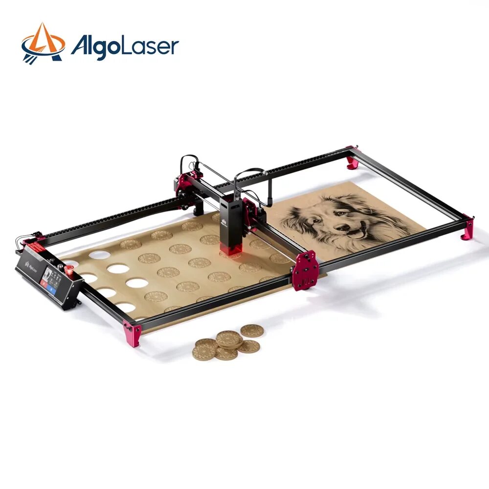 DIY-набор Algolaser MK2 10Вт настольный КНС-лазерный резак-гравер с 3,5-дюймовым сенсорным экраном, поддержкой телефона и Wi-Fi, лазерная машина для резки и гравировки металла и дерева