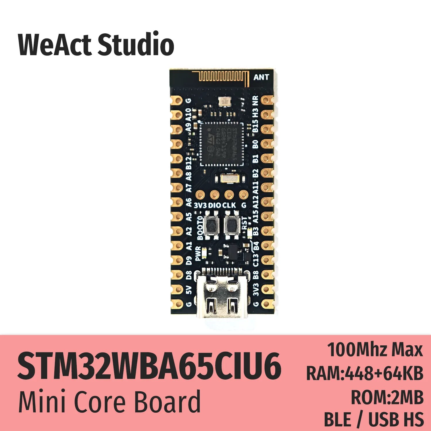 WeAct STM32WBA65CIU6 Development Board