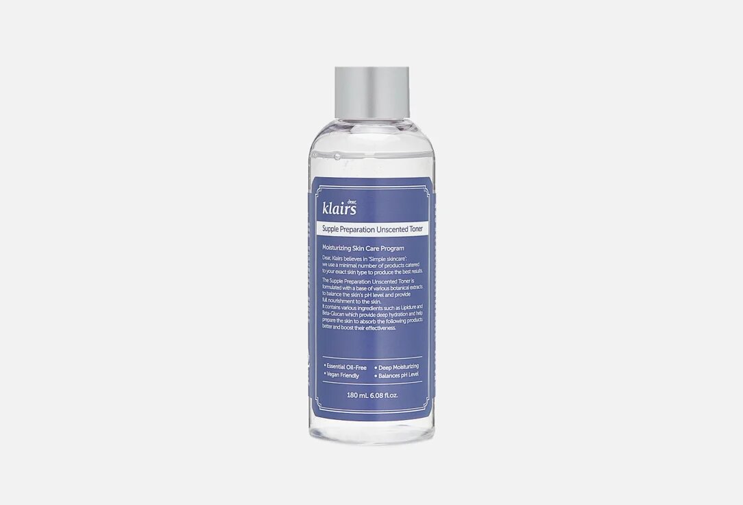 Dear, klairs Supple Preparation Unscented Toner Тонер для лица 180 мл