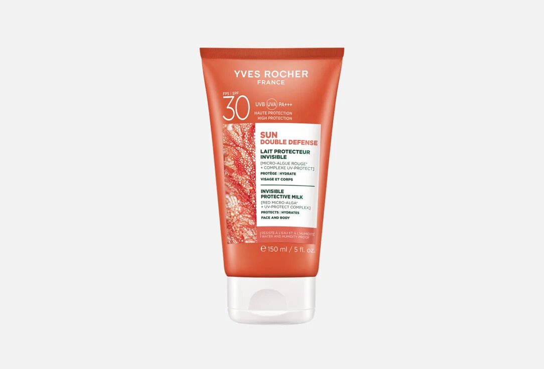 Yves Rocher Invisible Солнцезащитное молочко для лица и тела SPF 30 150 мл