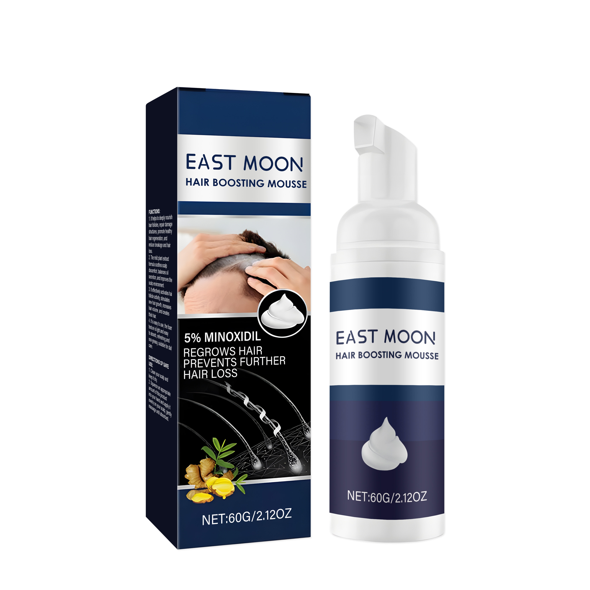 East Moon Hair Root Care Mousse Питательный мусс для ухода за кожей головы питает волосы, легкий и нелипкий.