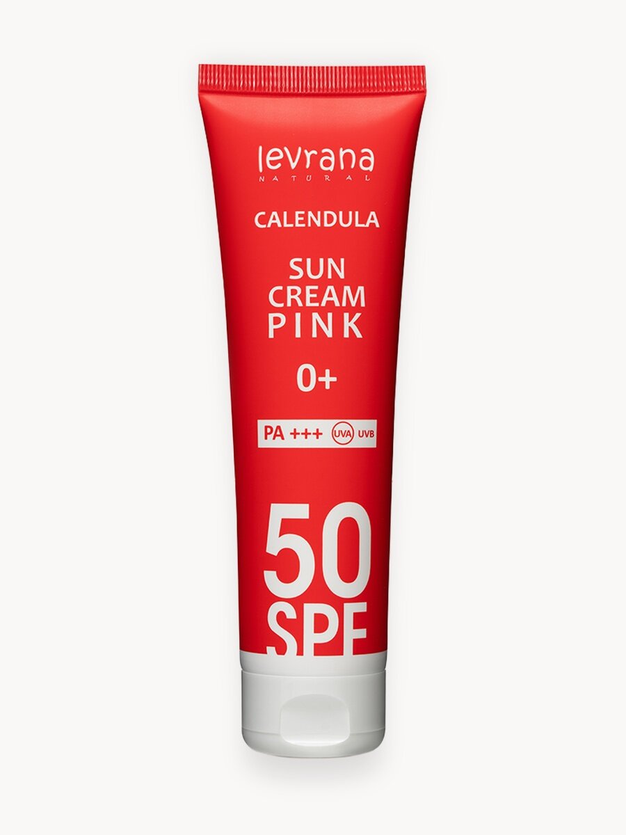 Levrana Солнцезащитный крем для лица и тела Календула 50 SPF PINK 0+, 100 мл