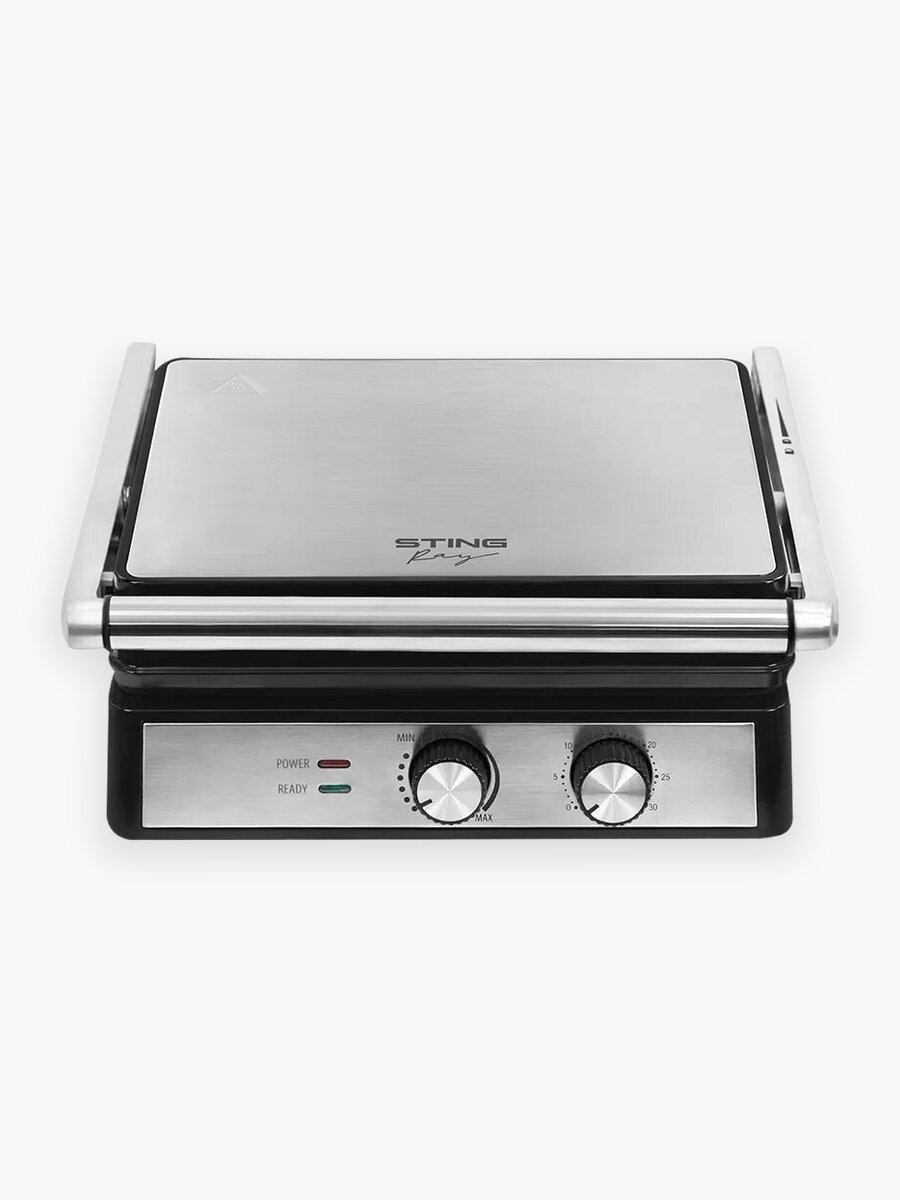 Гриль электрогриль STINGRAY ST-SM1206A барбекю черный/сталь