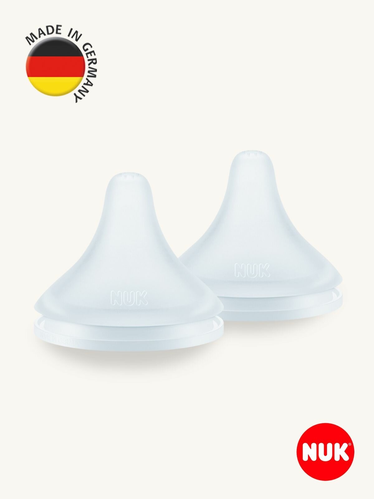 NUK PERFECT MATCH соска для бутылочки силиконовая с отверстием M, с 3-х месяцев, 2 шт