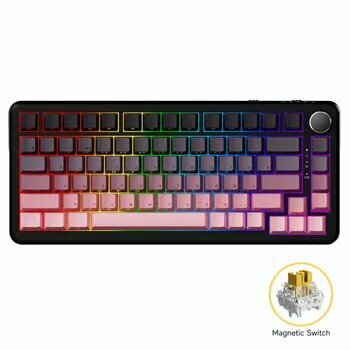 Игровая клавиатура AK820 MAX EW, Русская раскладка, синий, светло-бежевый
