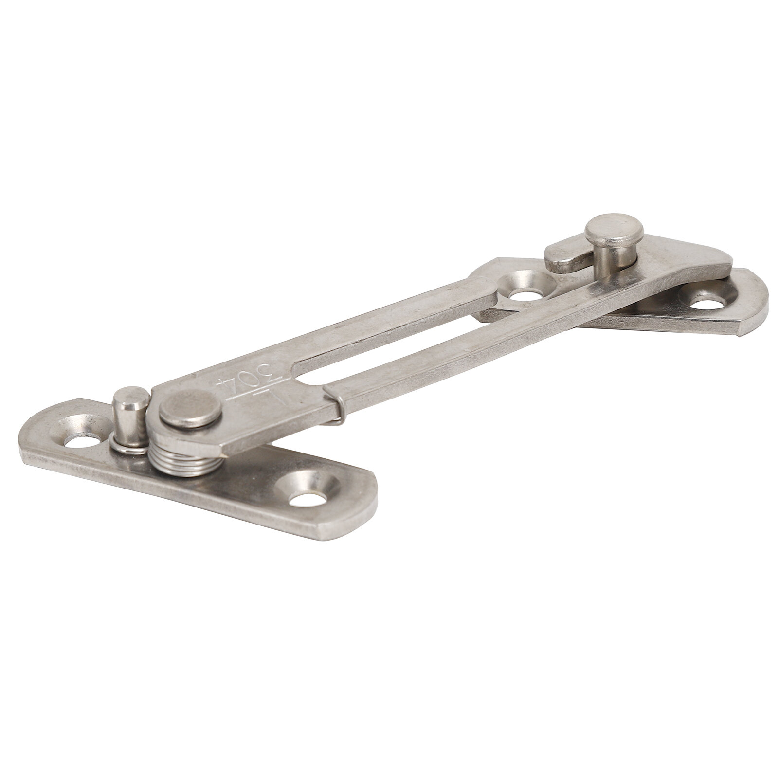 Ограничитель створки окон из нержавеющей стали, стопор для раздвижных окон, замок для защиты детей, фиттинг, угол открывания 65 градусов, толщина 2,5 мм, размер 10x4,5 см, вес 47 г, комплект: 1 шт. + 4 винта + 1 аксессуар, для окон с расстоянием 14-17 мм