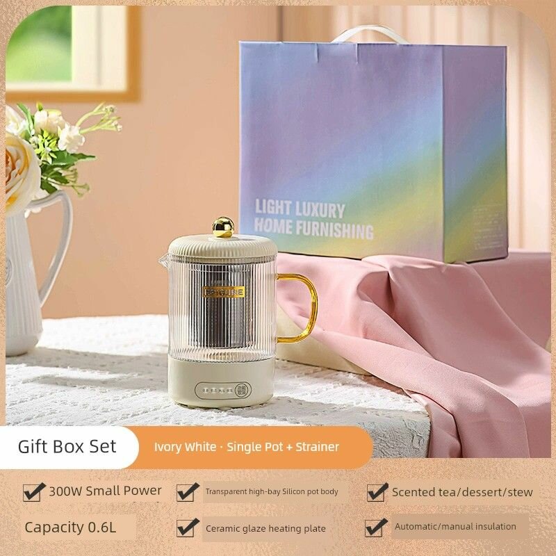 Электрочайник MiLi Xiong, керамика, Tiffany White, 0.6 л + фильтр (подарок)=v=