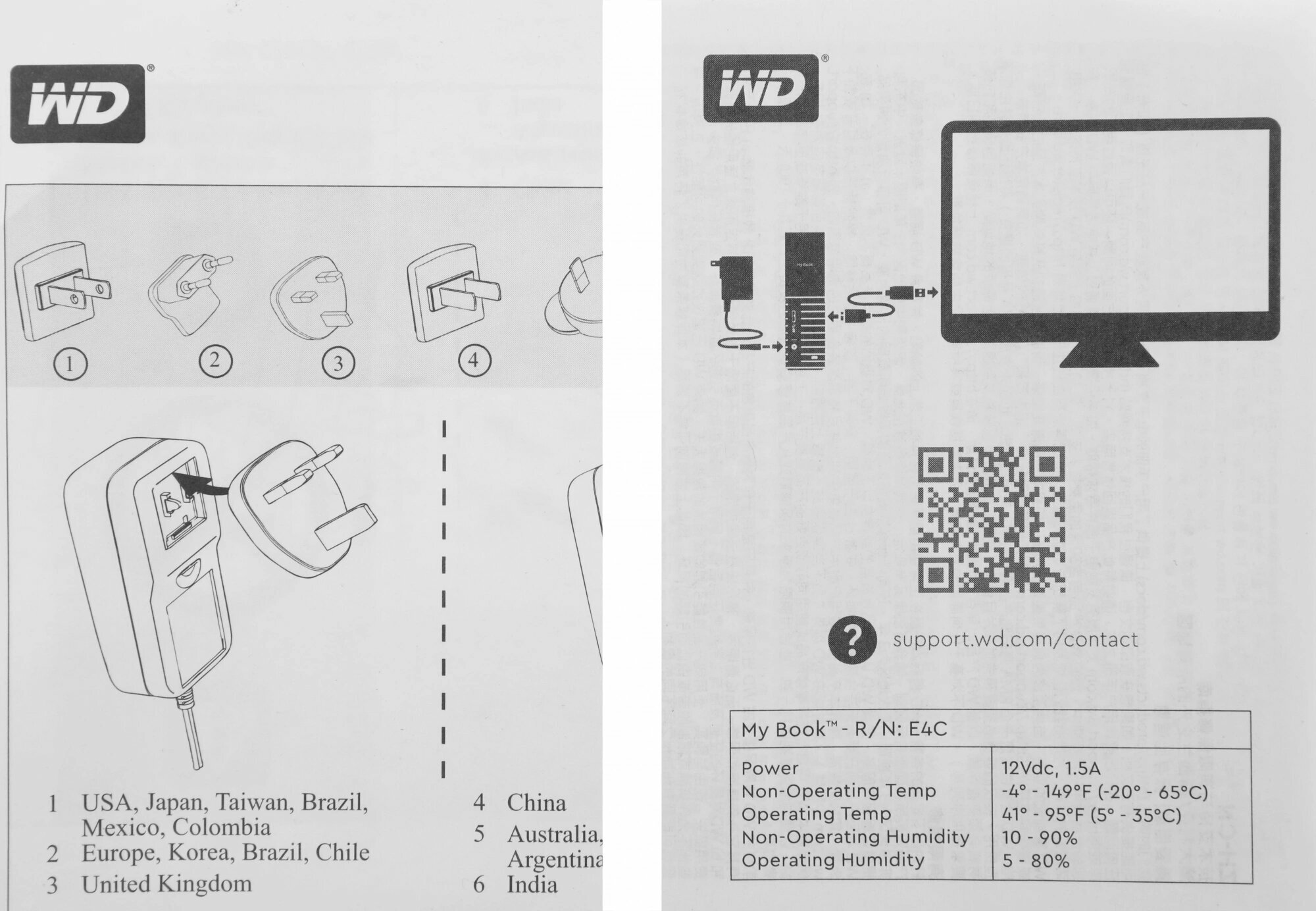 WDBBGB0180HBK-EESN / 18 ТБ Внешний HDD WD My Book [WDBBGB0180HBK-EESN] [3.5", USB 3.2 Gen 1 Type-A,