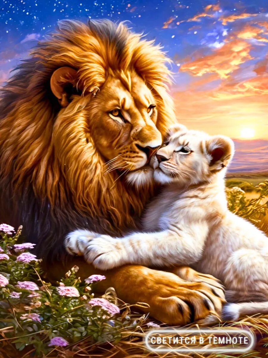 Картина из алмазной мозаики на подрамнике Круглые бриллианты 40х50см "маленькая девочка и собака"