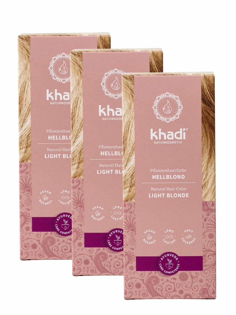 Светлый блонд - натуральная краска для волос Khadi Naturprodukte, 300 гр