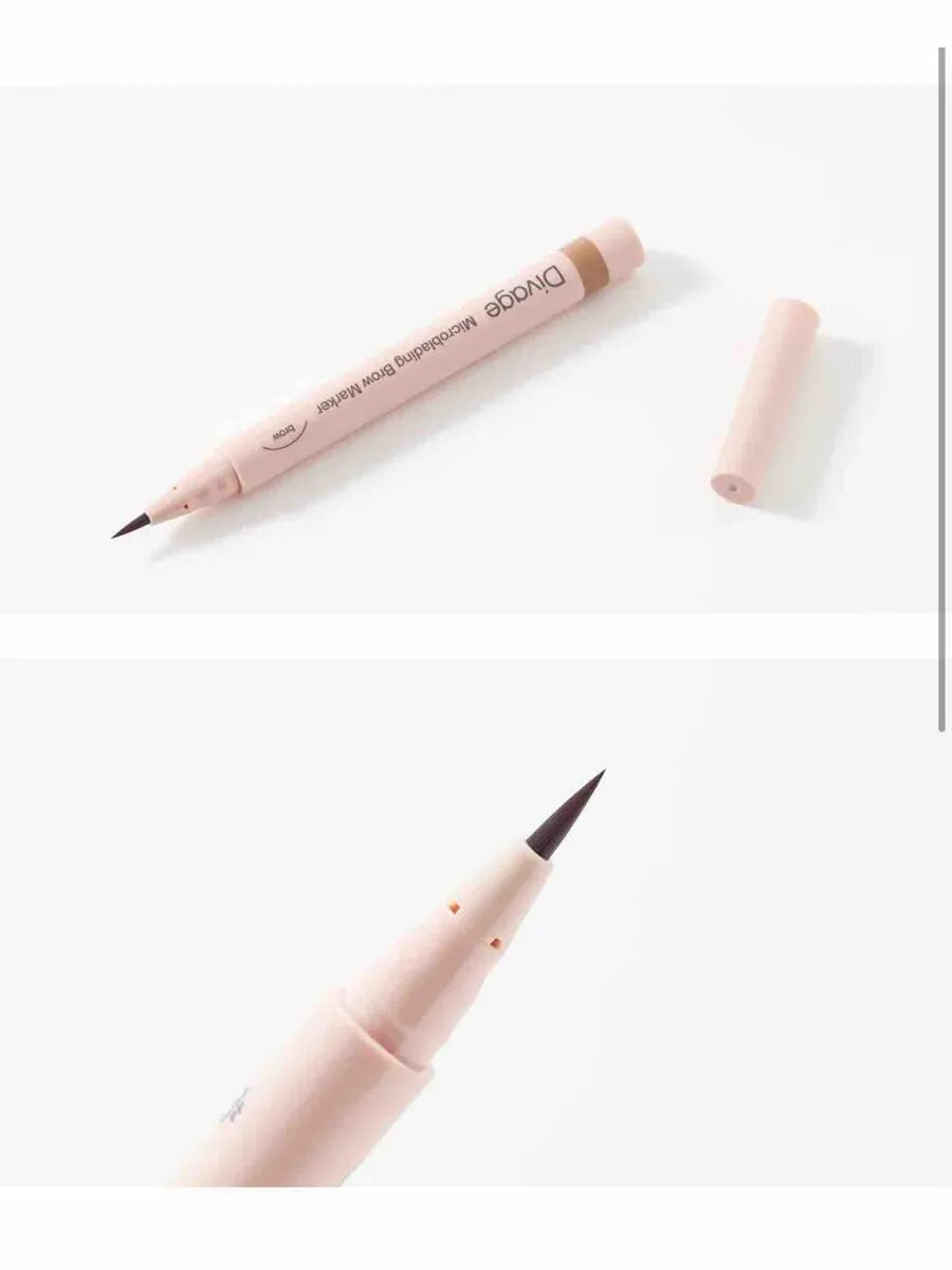 Маркер для бровей Divage Microblading Light 01, стойкий, с эффектом Microblading, тончайшая кисть — фото 1