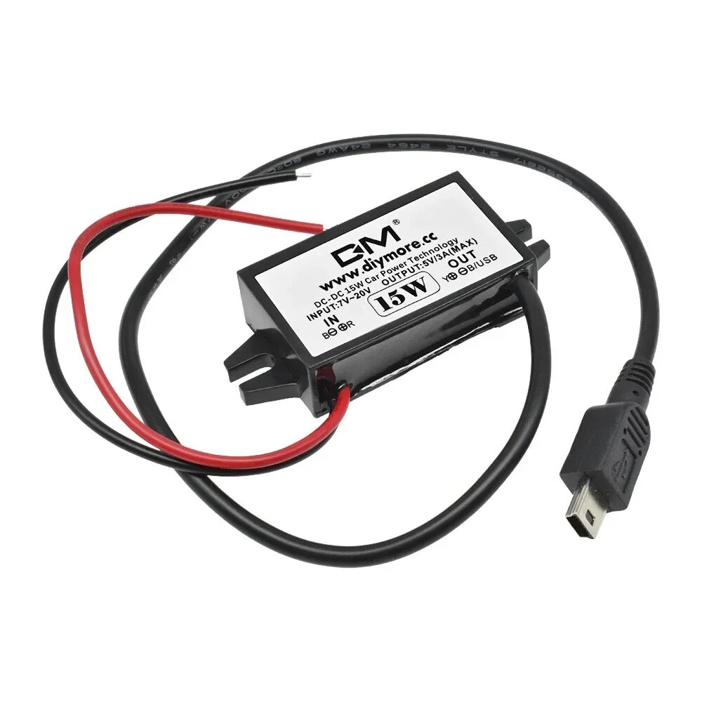 Понижающий преобразователь 12В на 5В Mini USB
