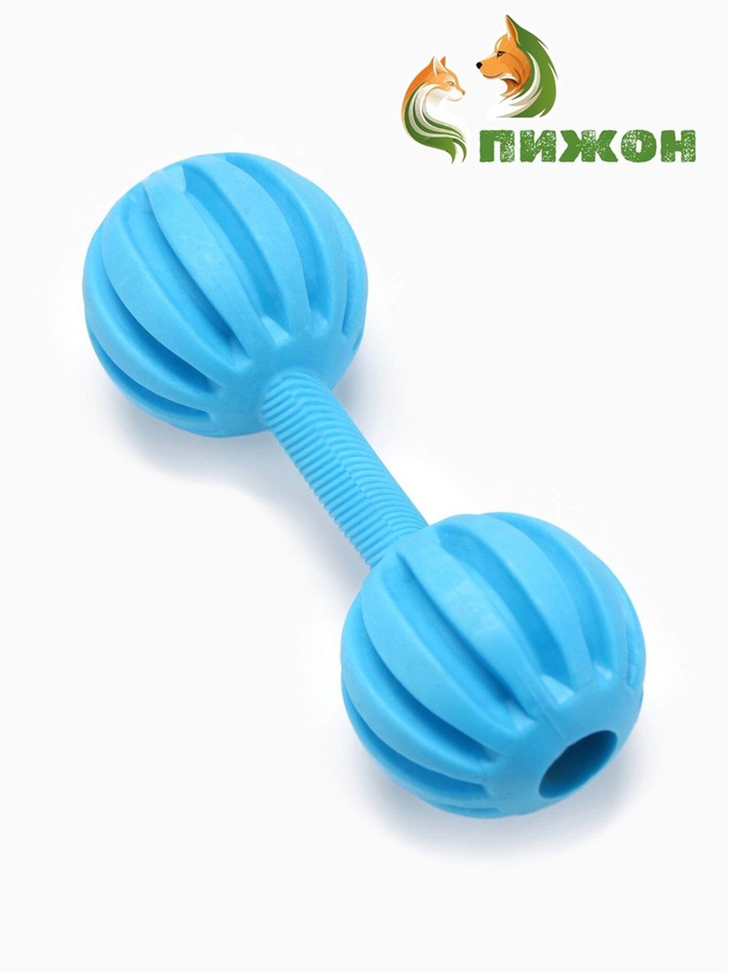 Игрушка жевательная Пижон "Силач", для собак, TPR, голубая, 15см