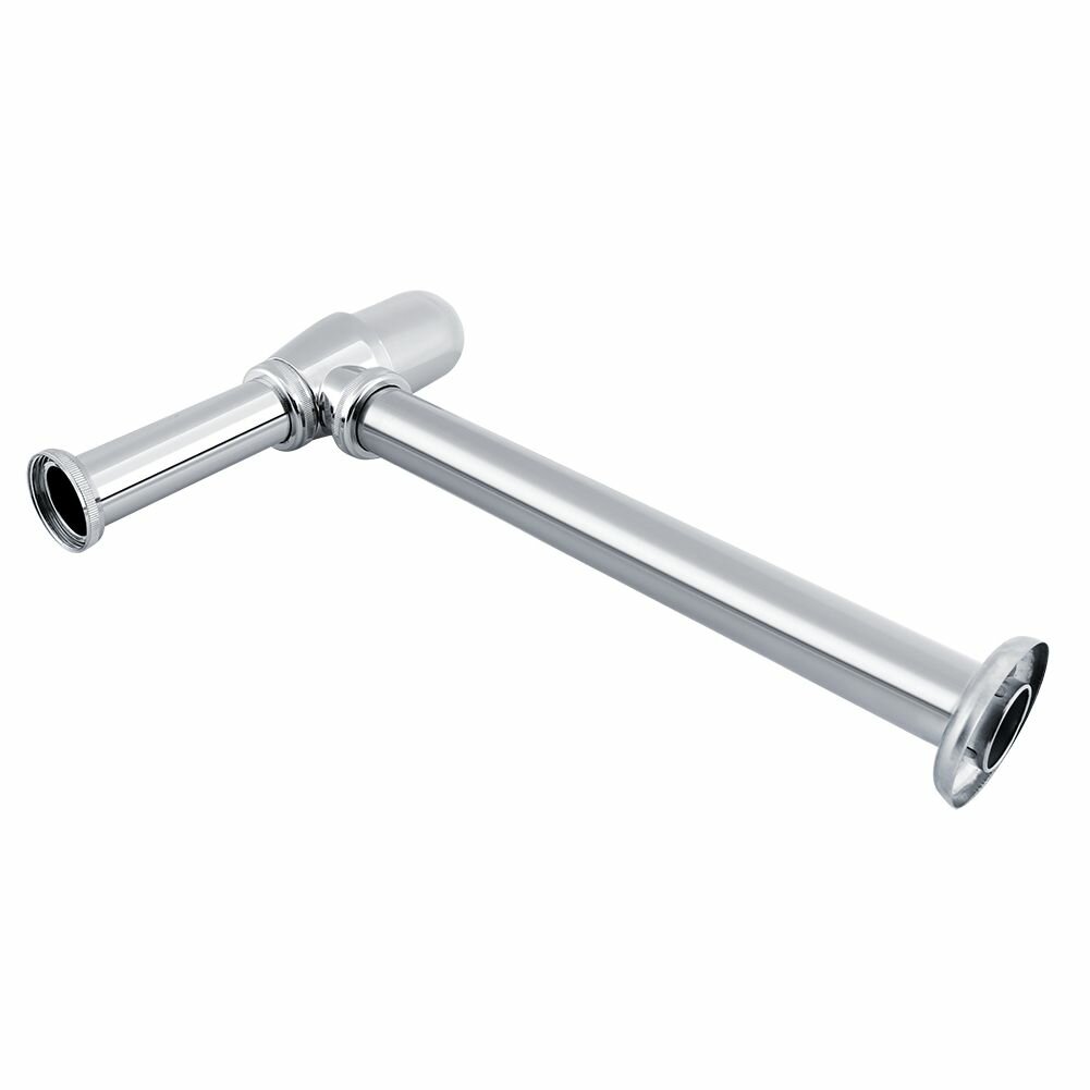 Круглый сифон для бутылок из хромированного цинкового сплава, труба для раковины, для ванной комнаты, для слива кухонных отходов, прочный, антикоррозийный