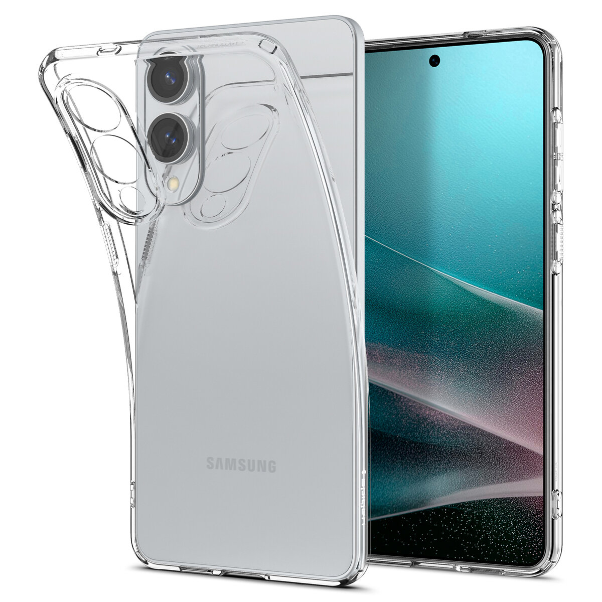 Чехол Spigen на Samsung Galaxy S25 Edge (ACS09572) Crystal Flex / Спиген чехол для Галакси С25 Эдж, противоударный, с защитой камеры, прозрачный