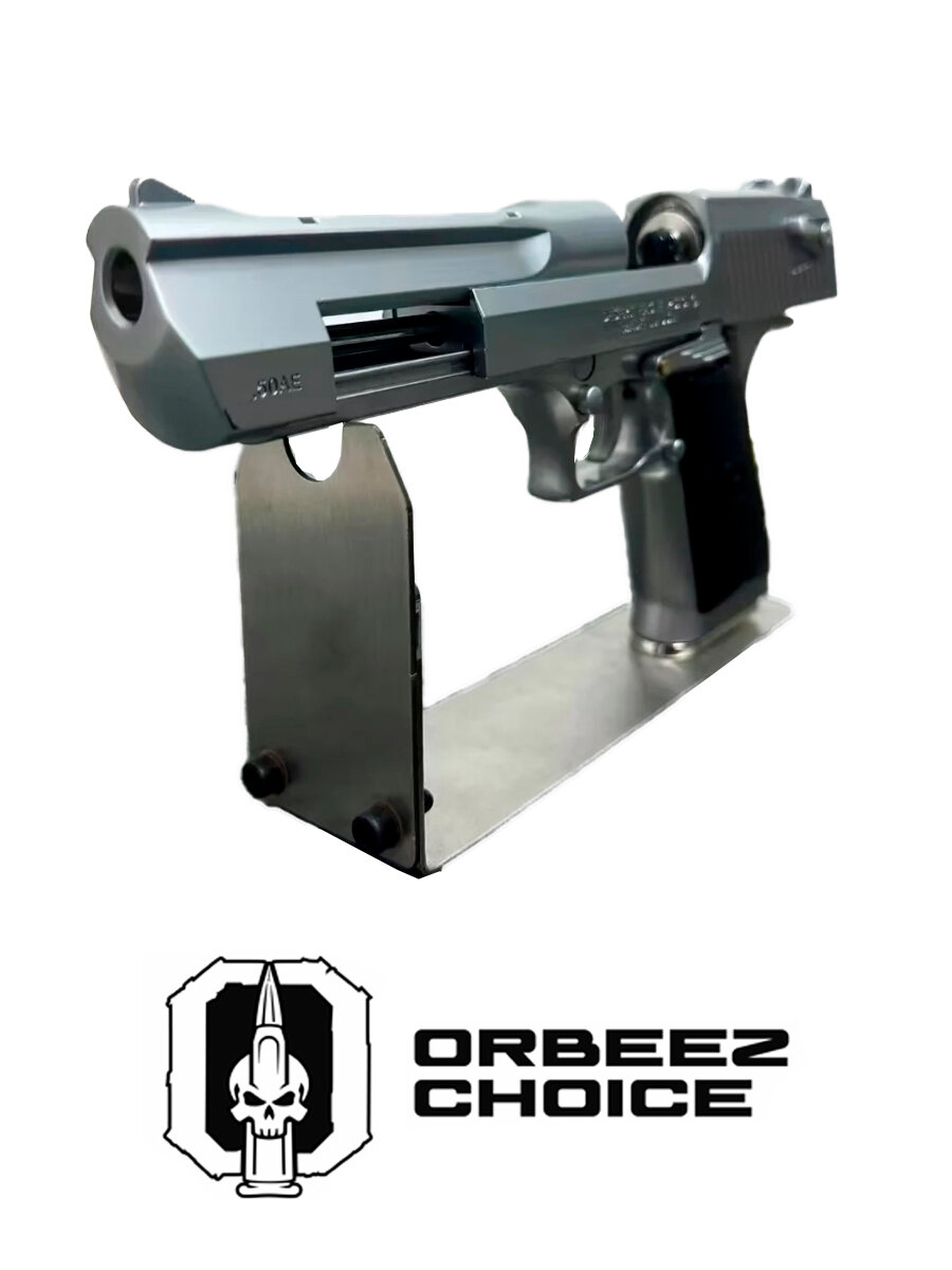 Гидробольный Орбиз Пистолет Desert Eagle - механический, металл, Орбиз стреляет водяными мягкими гелевыми пулями, серебро