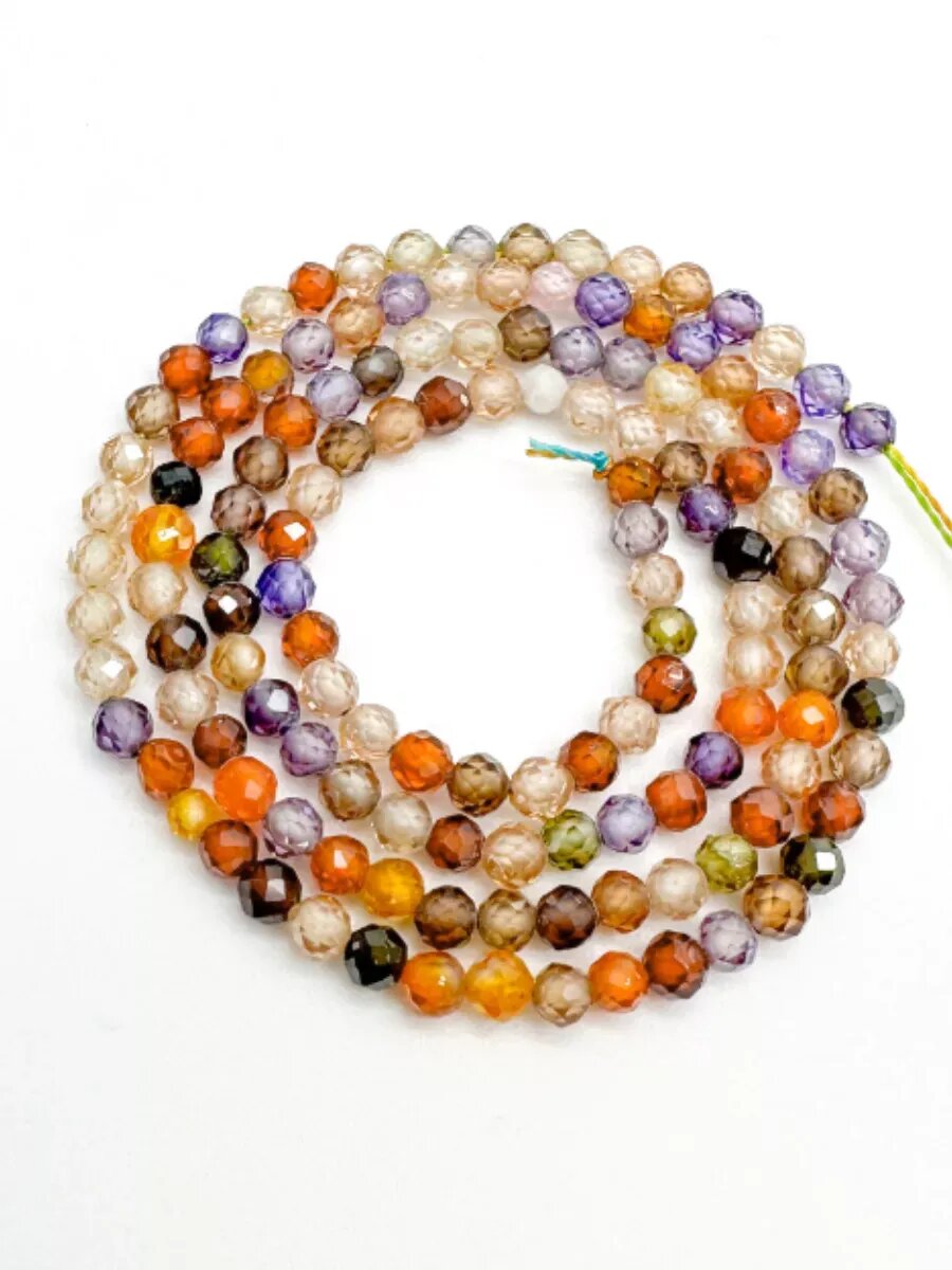 0814 Бусины циркона для бижутерии и вышивки 3мм 1шт люкс А++