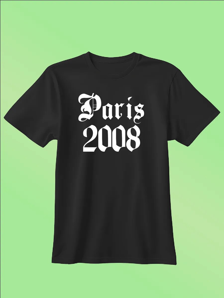 Футболка Zerosell paris 2008, размер XXL, черный