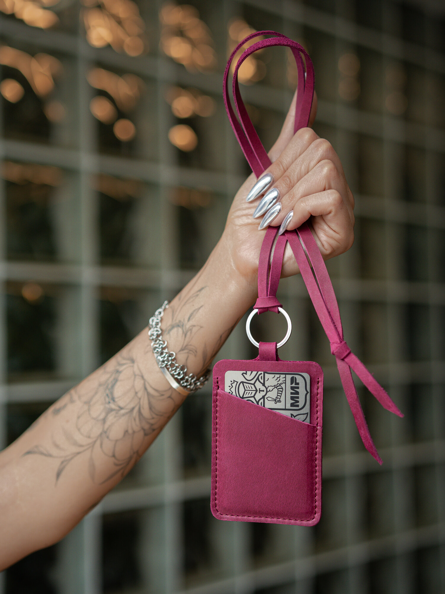 Кожаный картхолдер чехол бейдж для пропуска/Футляр для карт, проездного из натуральной кожи