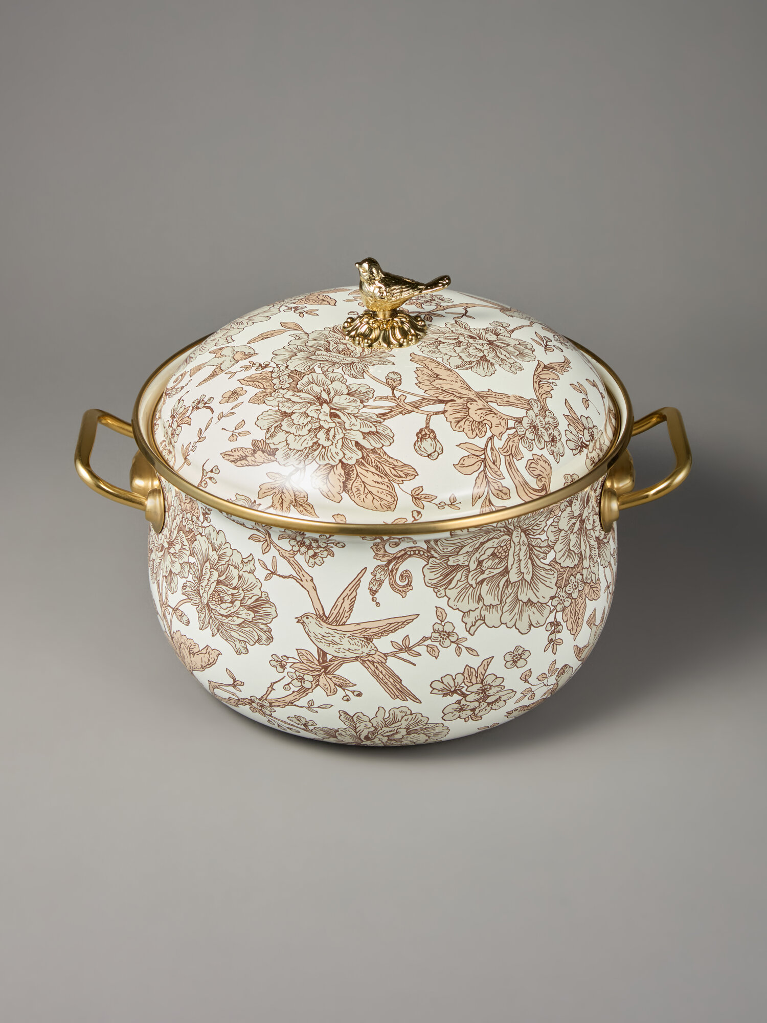 Кастрюля Agness "Royal Garden", эмалированная, 4,8 л, для всех видов плит, диаметр 22 см