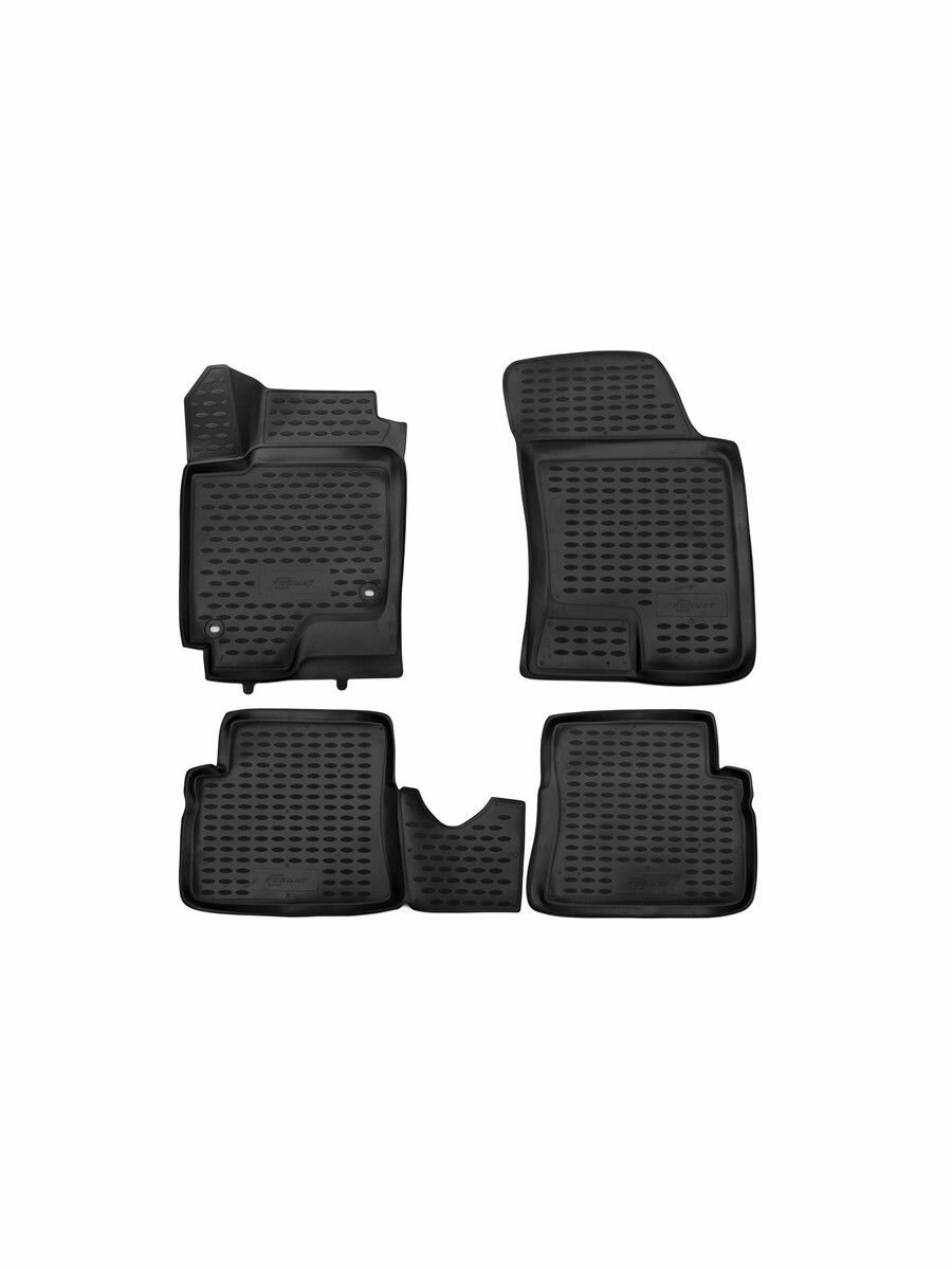 Коврики 3D в салон для HYUNDAI Getz (I, Ir), 2002-2011, 4 шт. (ПУ, повышенная износостойкос / Хендай Гетц