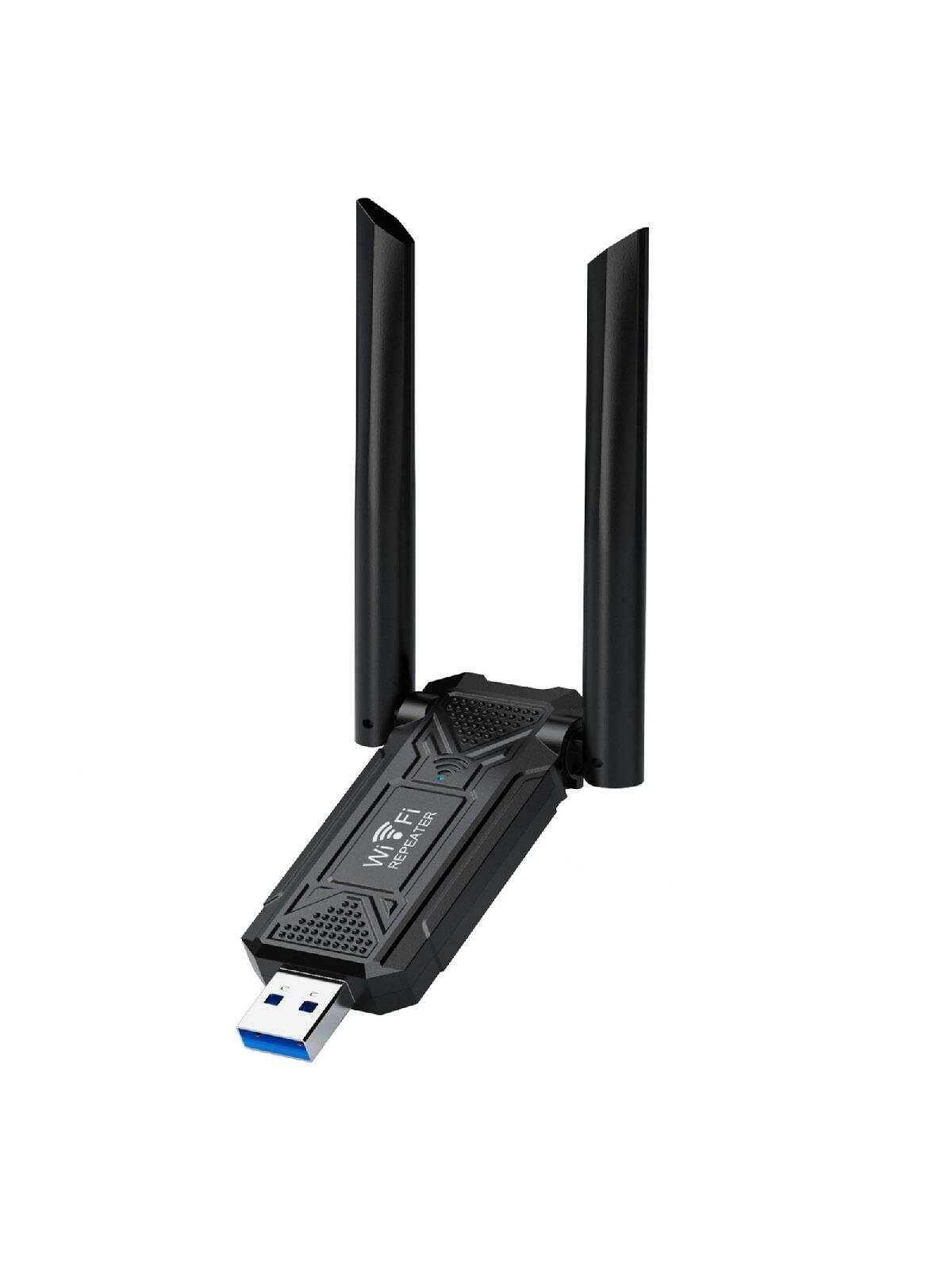 Wireless USB WIFI Enhancer 300Mbps WiFi Signal Amplifier 2.4Ghz and 5Ghz Router with 2 Antennas for Whole Home Coverage