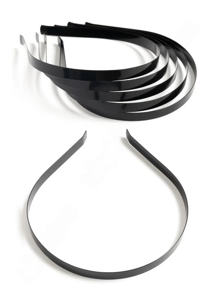 Ободки для волос металл 10 мм (5 шт)