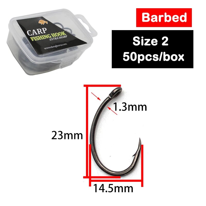 Dongbory крючки для ловли карпа 50 шт. 2 4 6 8