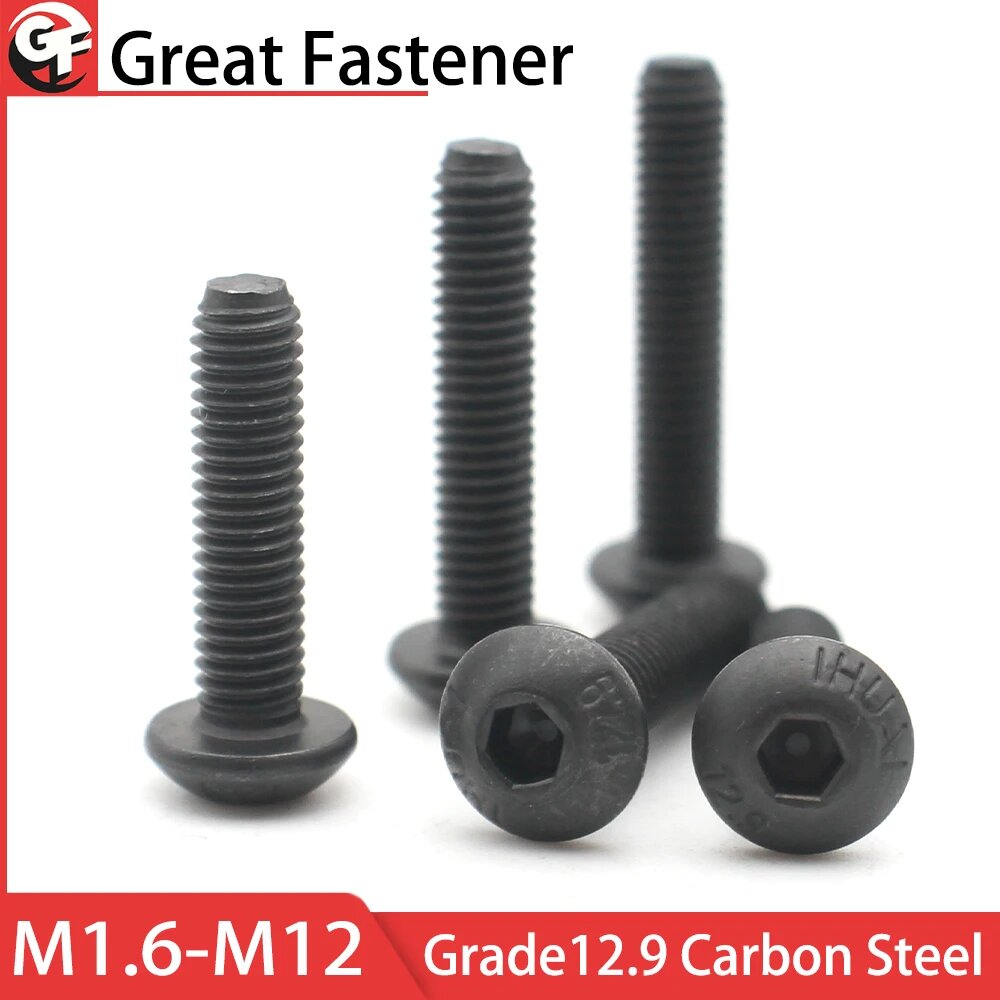 GUOFEI Винты с шестигранной и круглой головкой M1.6-M12 ISO7380 Grade12.9 M4 (20pcs), 8mm