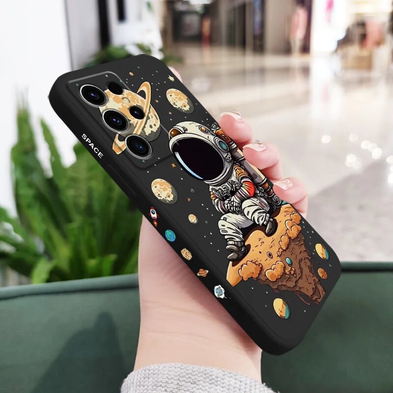 Сатурн милый детский чехол для телефона Samsung Galaxy S25 S24 S23 S22 S21 Black 2, Galaxy S25 Ultra